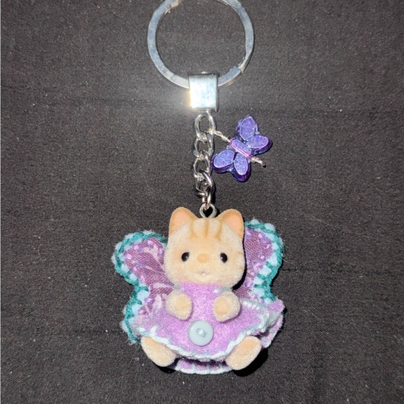 calico critters | Accessories | Purple Butterfly Cat Keychain | Poshmark